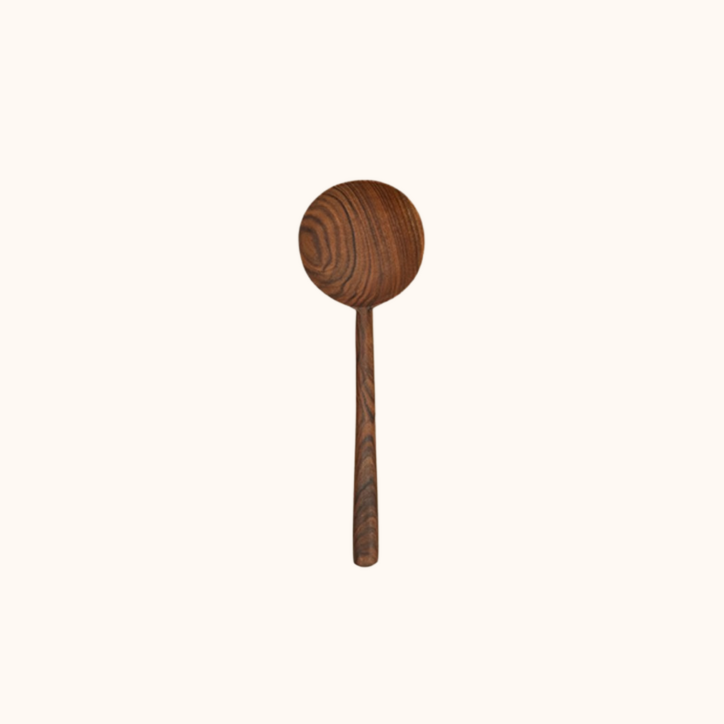 Hand Carved Walnut Large Round Spoon – Casa de Suna